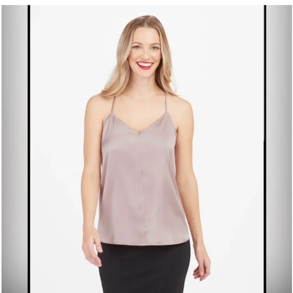 SPANX | Tops | Euc Spanx V Neck Racerback Cami Paradise Sand Size X ...
